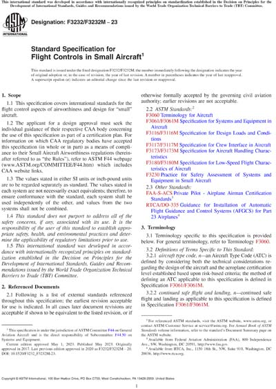 ASTM F3232/F3232M-23 - Standard Specification for Flight Controls in ...
