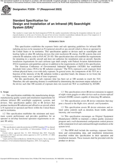 ASTM F3238-17(2023) - Standard Specification for Design and ...