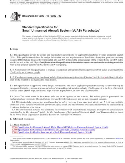 ASTM F3322-22 Red - Standard Specification for Small Unmanned Aircraft ...