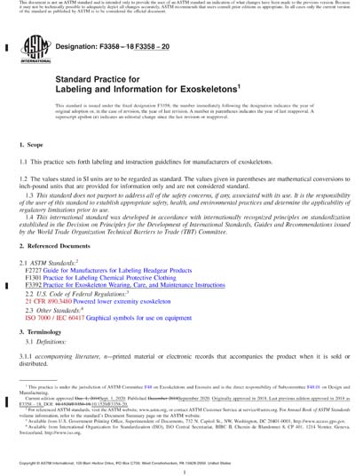 ASTM F3358-20 Red - Standard Practice for Labeling and Information for ...