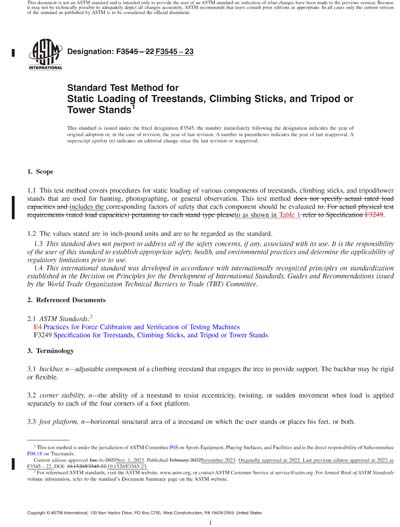 ASTM F3545-23 Red - Standard Test Method for Static Loading of ...