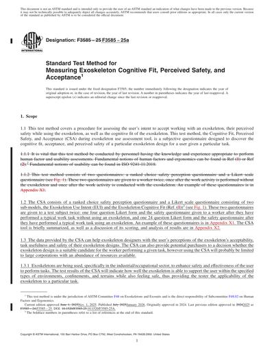 ASTM F3585-25a Red - Standard Test Method for Measuring Exoskeleton ...