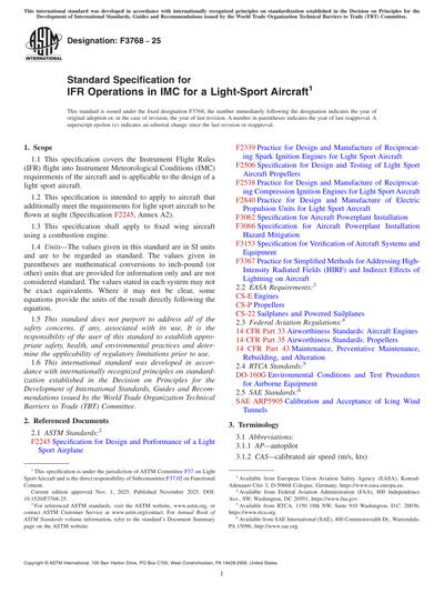 ASTM F3768-25 - Standard Specification for IFR Operations in IMC for a ...