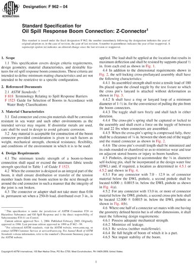 ASTM F962-04 - Standard Specification for Oil Spill Response Boom ...