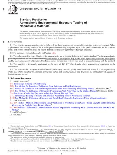 ASTM G7/G7M-13 Red - Standard Practice for Atmospheric Environmental ...
