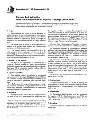 ASTM G17-07(2013) - Standard Test Method for Penetration Resistance of ...
