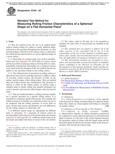 ASTM G194-25 - Standard Test Method for Measuring Rolling Friction ...