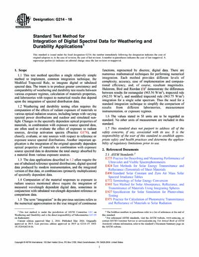ASTM G214-16 - Standard Test Method for Integration of Digital Spectral ...