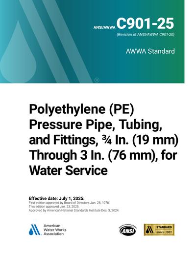 AWWA C901-2025 - Polyethylene (PE) Pressure Pipe, Tubing, and Fittings ...