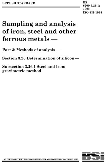 BS 6200-3.26.1:1995 - Sampling and analysis of iron, steel and other ...