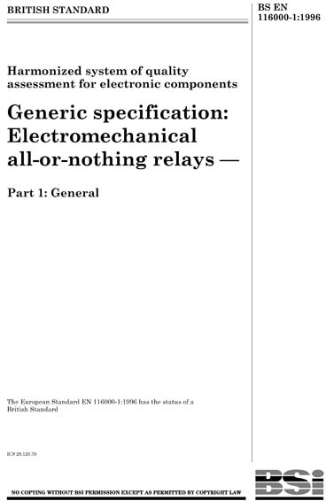 BS EN 116000-1:1996 - Harmonized system of quality assessment for ...