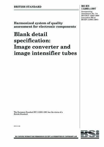 BS EN 112001:1997 - Harmonized system of quality assessment for ...
