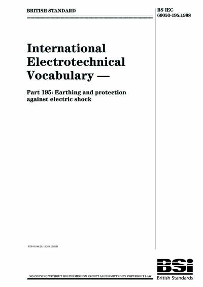 BS IEC 60050-195:1998 - International electrotechnical vocabulary ...