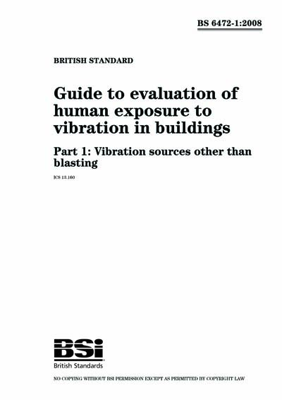 BS 6472-1:2008 - Guide to evaluation of human exposure to vibration in ...