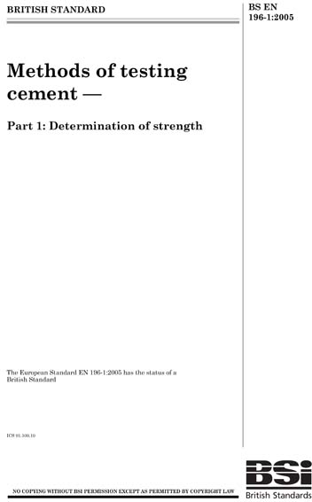BS EN 196-1:2005 - Methods of testing cement. Determination of strength ...