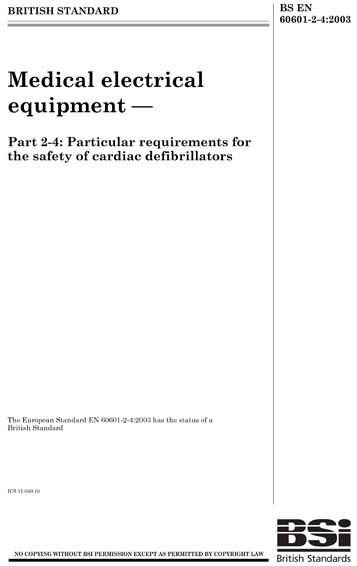 BS EN 60601-2-4:2003 - Medical electrical equipment. Particular ...