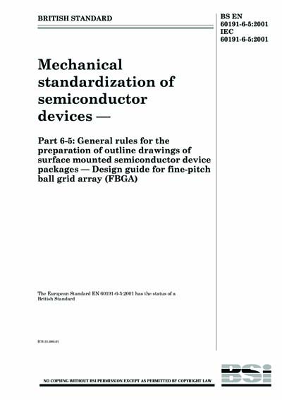 BS EN 60191-6-5:2001 - Mechanical standardization of semiconductor ...