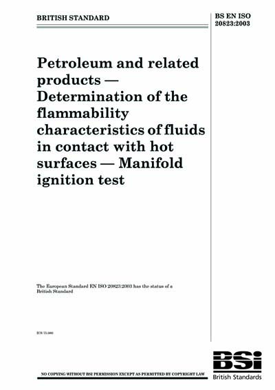 BS EN ISO 20823:2003 - Petroleum and related products. Determination of ...
