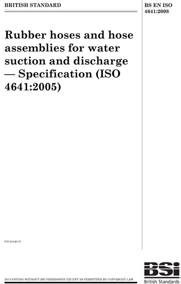 BS EN ISO 4641:2008 - Rubber hoses and hose assemblies for water ...