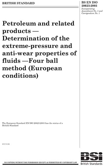 BS EN ISO 20623:2003 - Petroleum and related products. Determination of ...