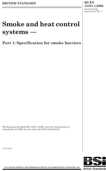 BS EN 12101-1:2006 - Smoke and heat control systems. Specification for ...