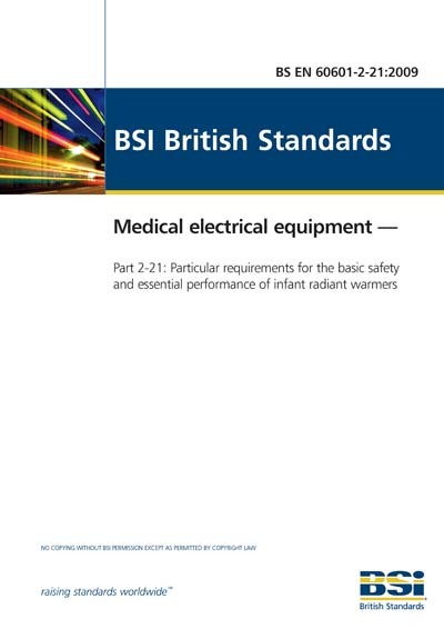 BS EN 60601-2-21:2009 - Medical electrical equipment. Particular ...