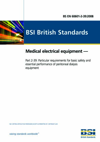 BS EN 60601-2-39:2008 - Medical electrical equipment. Particular ...