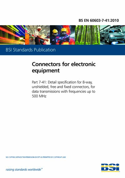BS EN 60603-7-41:2010 - Connectors for electronic equipment. Detail ...