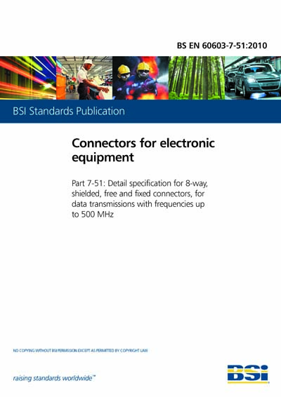 BS EN 60603-7-51:2010 - Connectors for electronic equipment. Detail ...