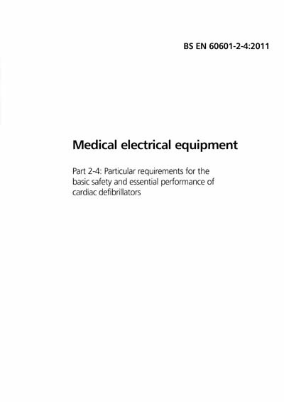 BS EN 60601-2-4:2011 - Medical electrical equipment. Particular ...