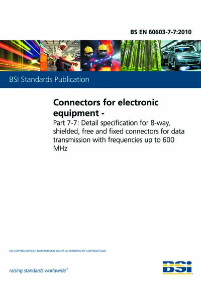 BS EN 60603-7-7:2010 - Connectors for electronic equipment. Detail ...