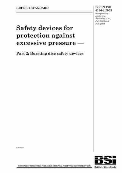 BS EN ISO 4126-2:2003 - Safety devices for protection against excessive ...