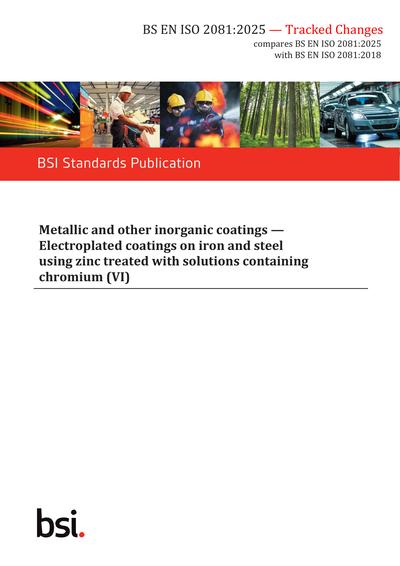 BS EN ISO 2081:2025 - TC - Tracked Changes. Metallic and other ...