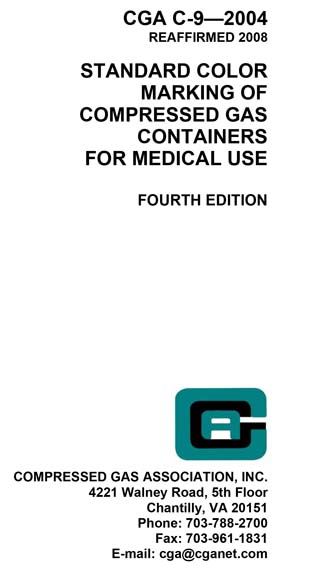 CGA C-9-2008 - Standard Color Marking of Compressed Gas Containers for ...