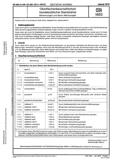 DIN 1653:1979 DE - Oberflächenbeschaffenheit handelsüblicher ...
