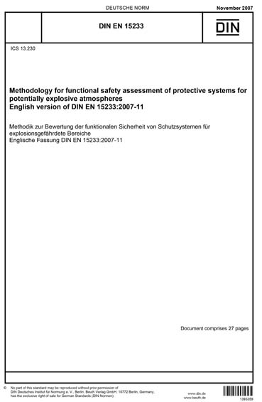 DIN EN 15233:2007 - Methodology for functional safety assessment of ...