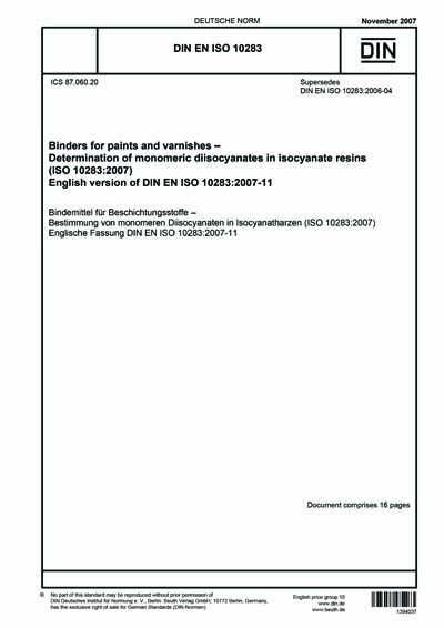 DIN EN ISO 10283:2007 - Binders for paints and varnishes ...