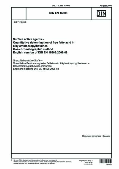 DIN EN 15608:2008 - Surface active agents - Quantitative determination ...