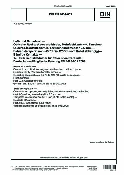DIN EN 4626-003:2009 - Aerospace series - Connectors, optical ...