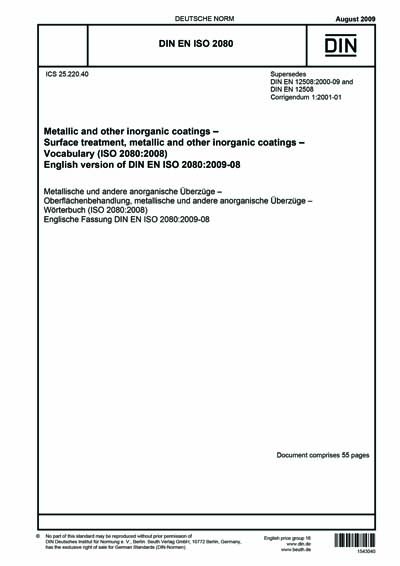 DIN EN ISO 2080:2009 - Metallic and other inorganic coatings - Surface ...