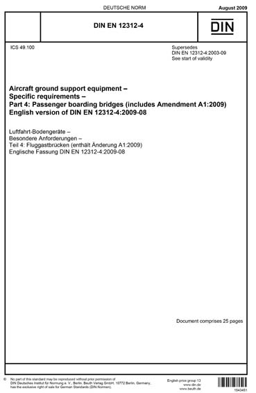 DIN EN 12312-4:2009 - Aircraft ground support equipment - Specific ...