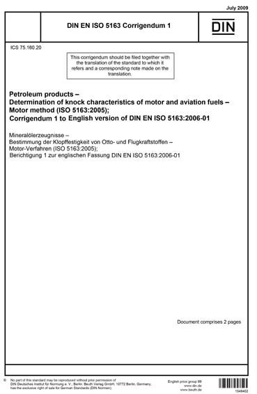 DIN EN ISO 5163 Berichtigung 1:2009 - Petroleum products ...