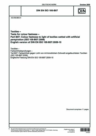 DIN EN ISO 105-B07:2009 - Textiles - Tests for colour fastness - Part ...