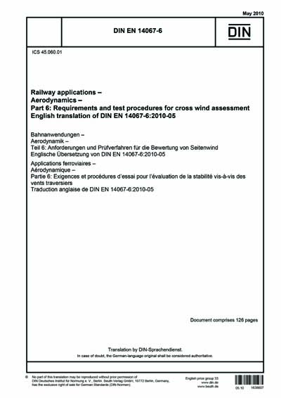 DIN EN 14067-6:2010 - Railway applications - Aerodynamics - Part 6 ...
