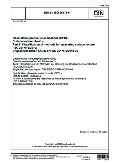 DIN EN ISO 25178-6:2010 - Geometrical product specifications (GPS ...
