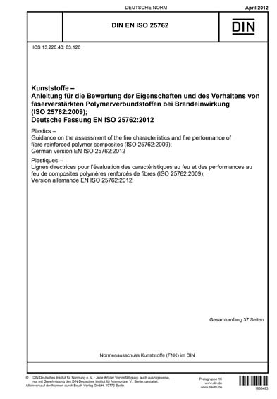 DIN EN ISO 25762:2012 DE - Kunststoffe - Anleitung für die Bewertung ...