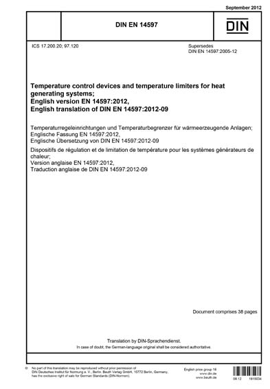 DIN EN 14597:2012 - Temperature control devices and temperature ...