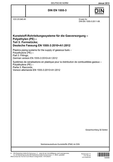 DIN EN 1555-3:2013 DE - Kunststoff-Rohrleitungssysteme für die ...