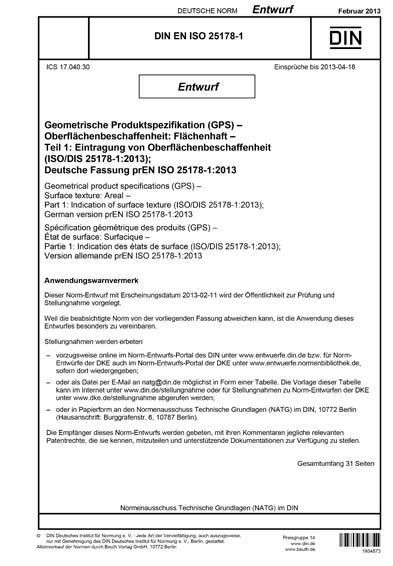 DIN EN ISO 25178-1:2013 DE - Geometrische Produktspezifikation (GPS ...