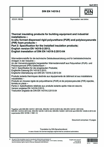 DIN EN 14319-2:2013 - Thermal insulating products for building ...